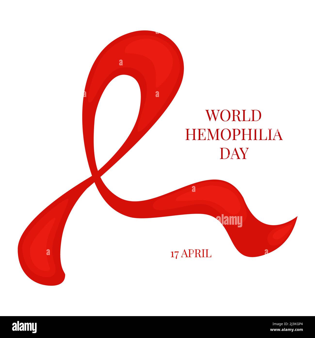 Hemophilia awareness ribbon, conceptual illustration Stock Photo - Alamy