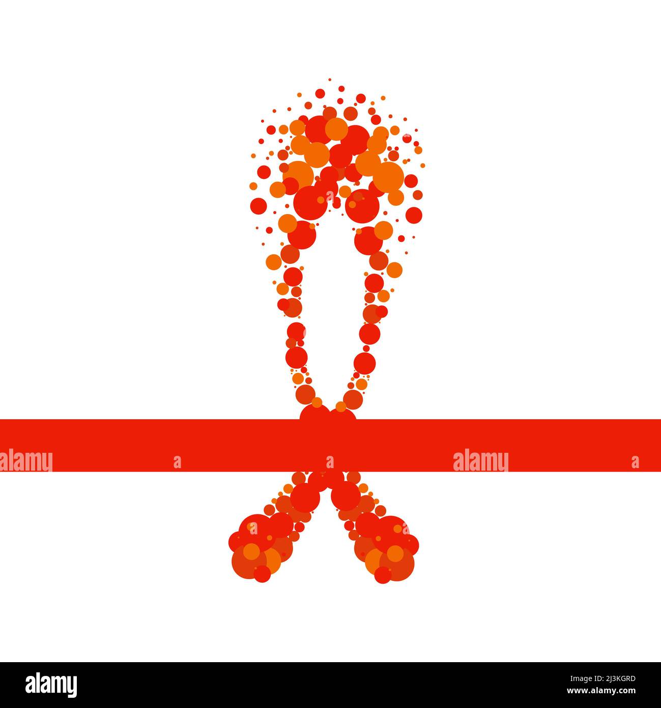 Multiple sclerosis awareness ribbon, conceptual illustration Stock ...