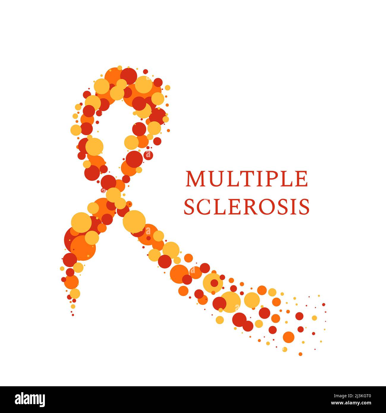 Multiple sclerosis awareness ribbon, conceptual illustration Stock ...