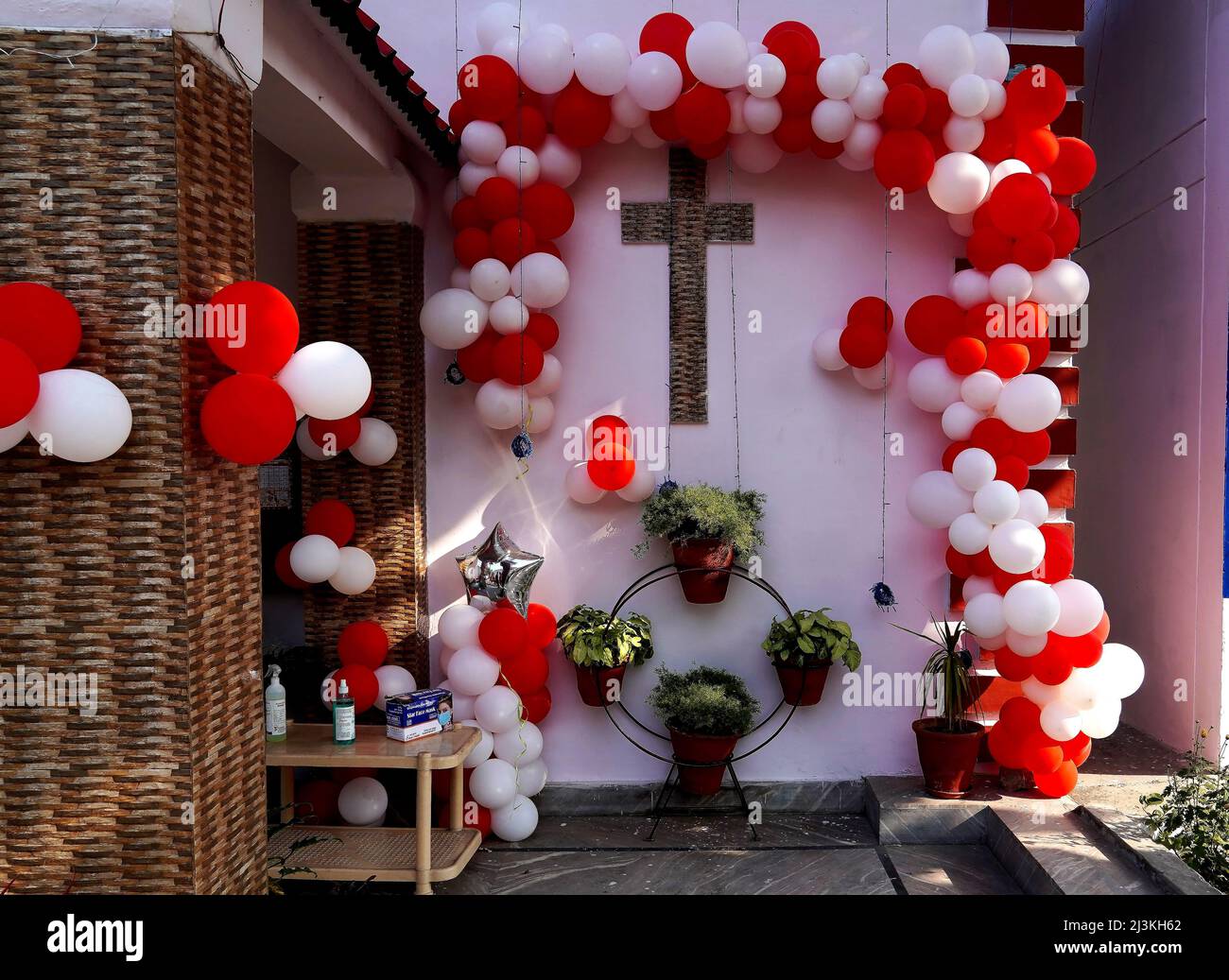 Beautiful decoration of Christian celebration Stock Photo - Alamy
