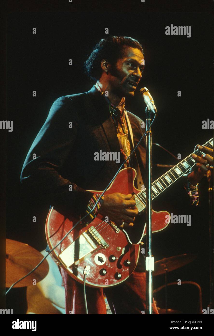 Chuck Berry performs in concert during the 1970's Credit: Jeffrey Mayer ...