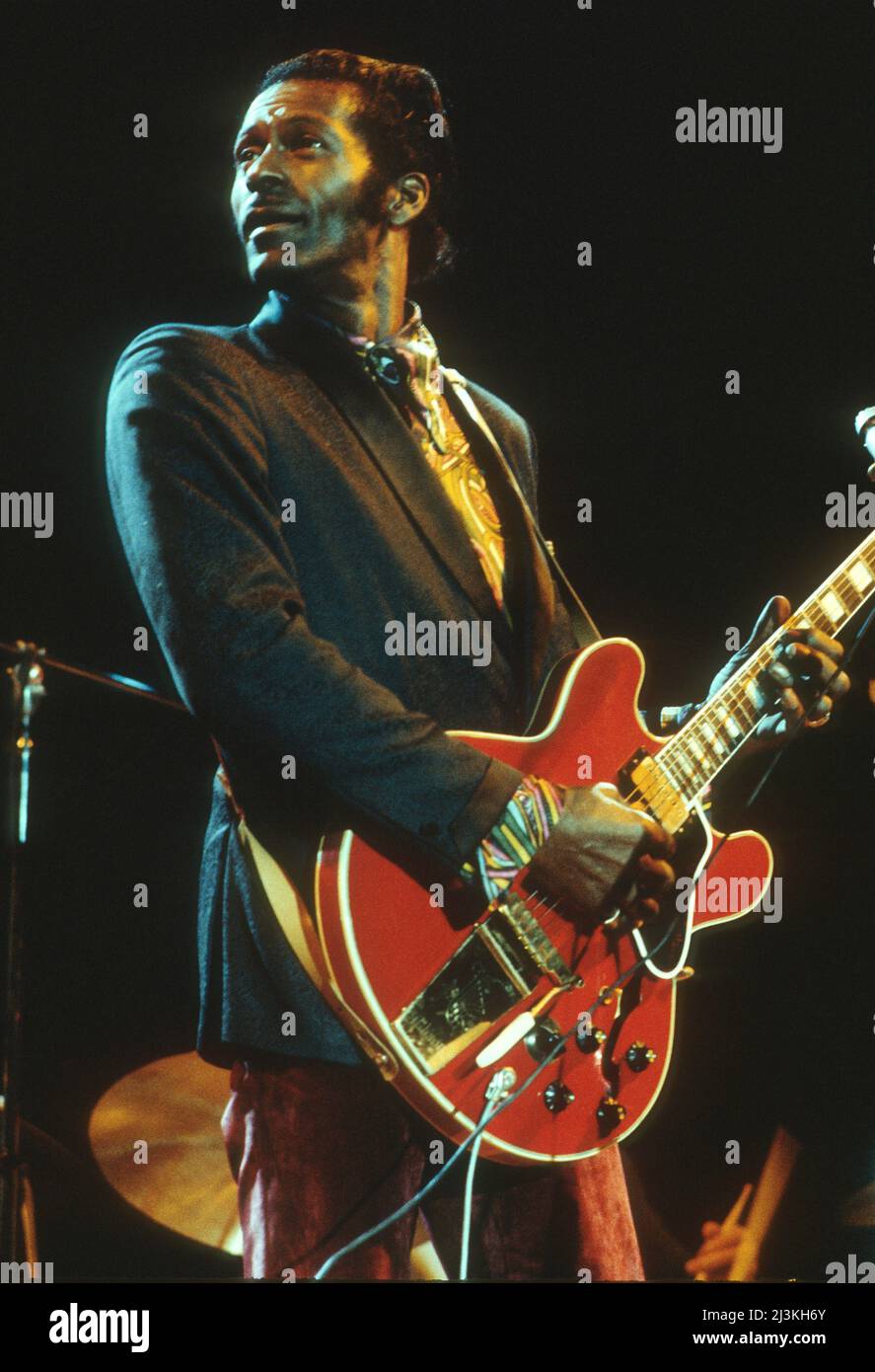 Chuck Berry performs in concert during the 1970's Credit: Jeffrey Mayer ...