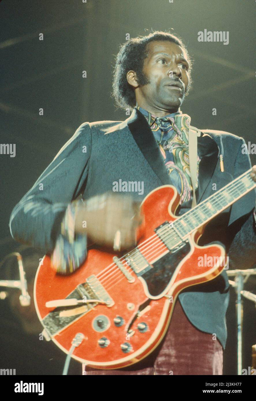 Chuck Berry performs in concert during the 1970's Credit: Jeffrey Mayer ...