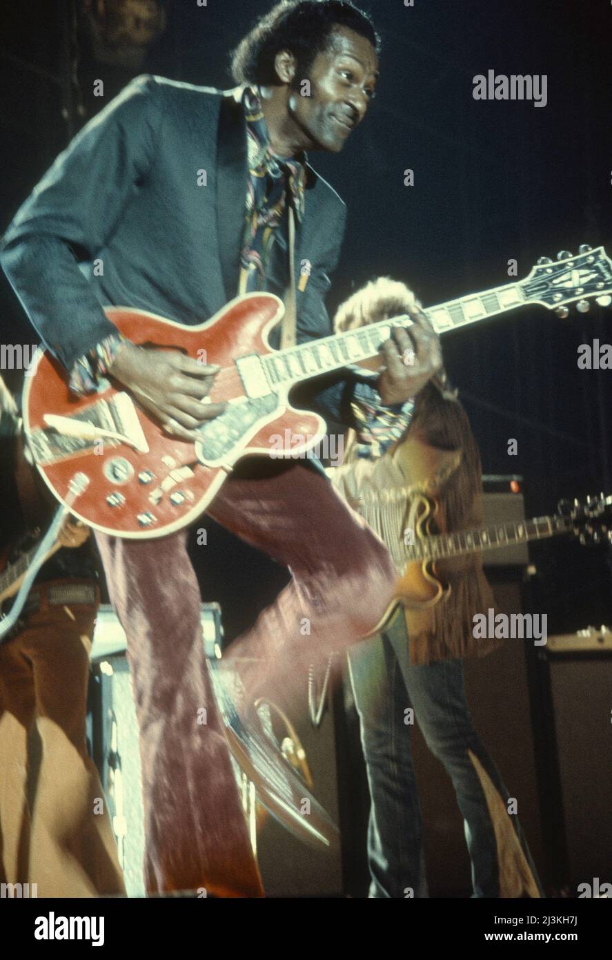 Chuck Berry performs in concert during the 1970's Credit: Jeffrey Mayer ...