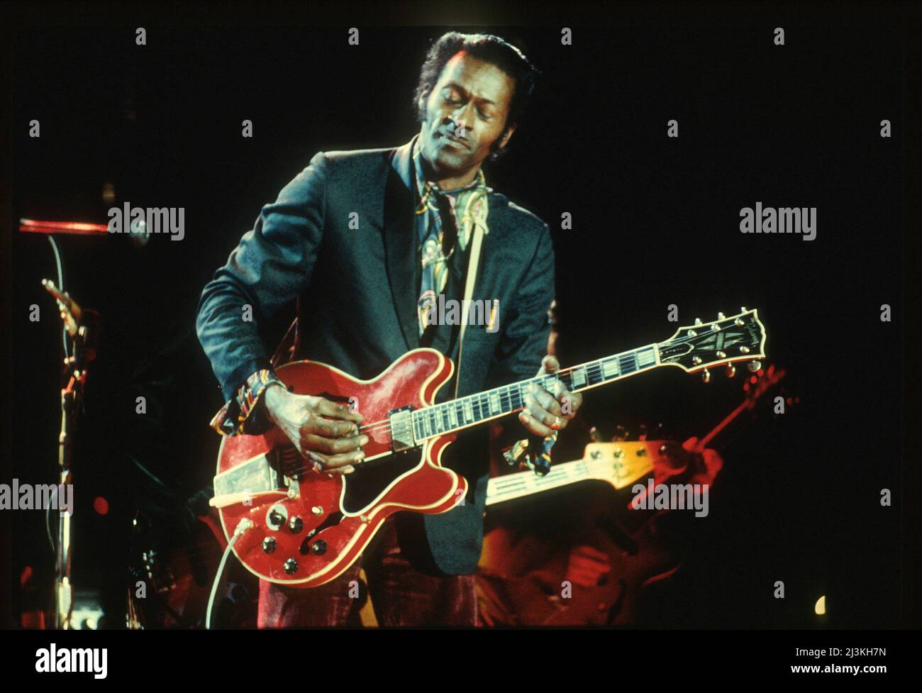 Chuck Berry performs in concert during the 1970's Credit: Jeffrey Mayer ...