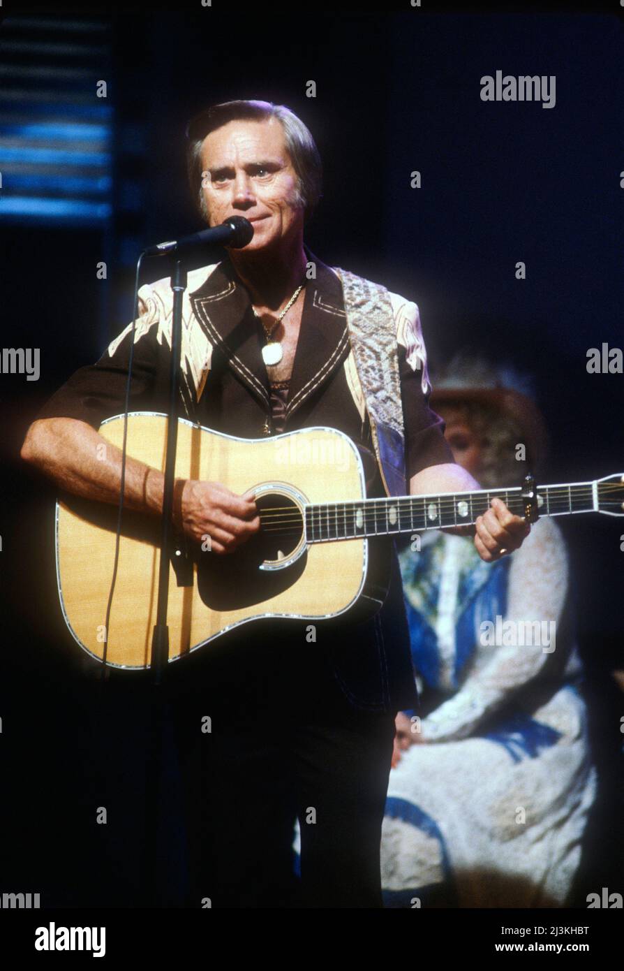 George Jones performs live on stage CIRCA 1981 Credit: Jeffrey Mayer ...