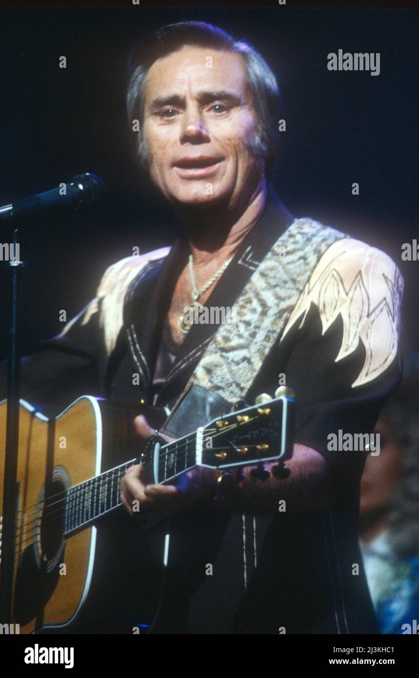 George Jones performs live on stage CIRCA 1981 Credit: Jeffrey Mayer ...