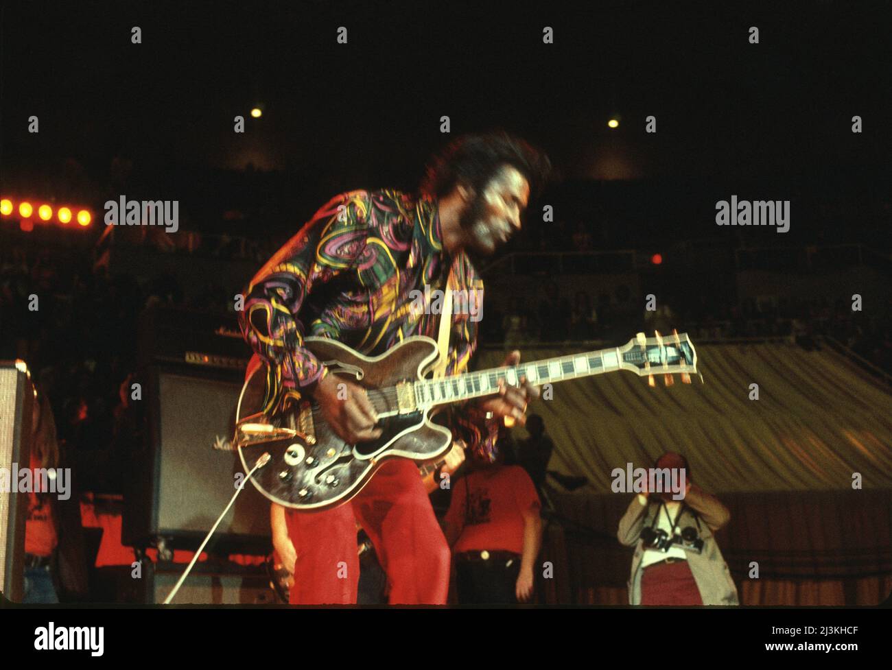 Chuck Berry performs in concert during the 1970's Credit: Jeffrey Mayer ...