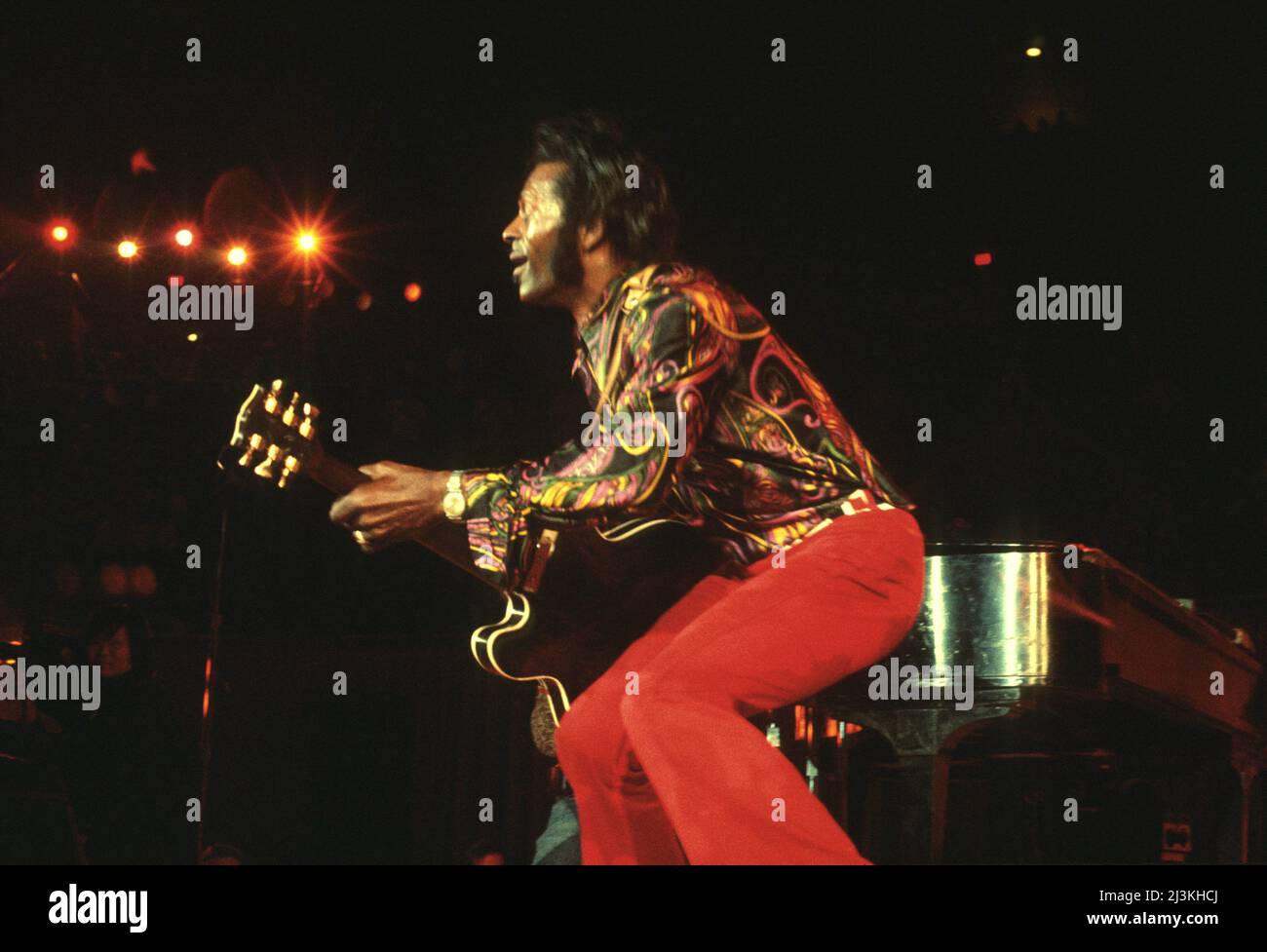 Chuck Berry performs in concert during the 1970's Credit: Jeffrey Mayer ...