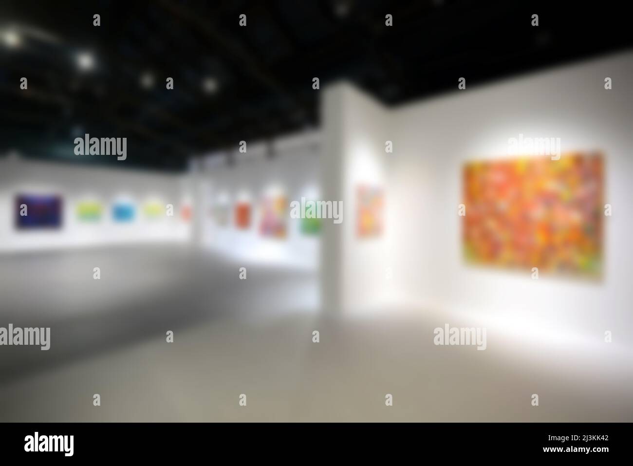 Art gallery generic background. Intentionally blurred editing post ...