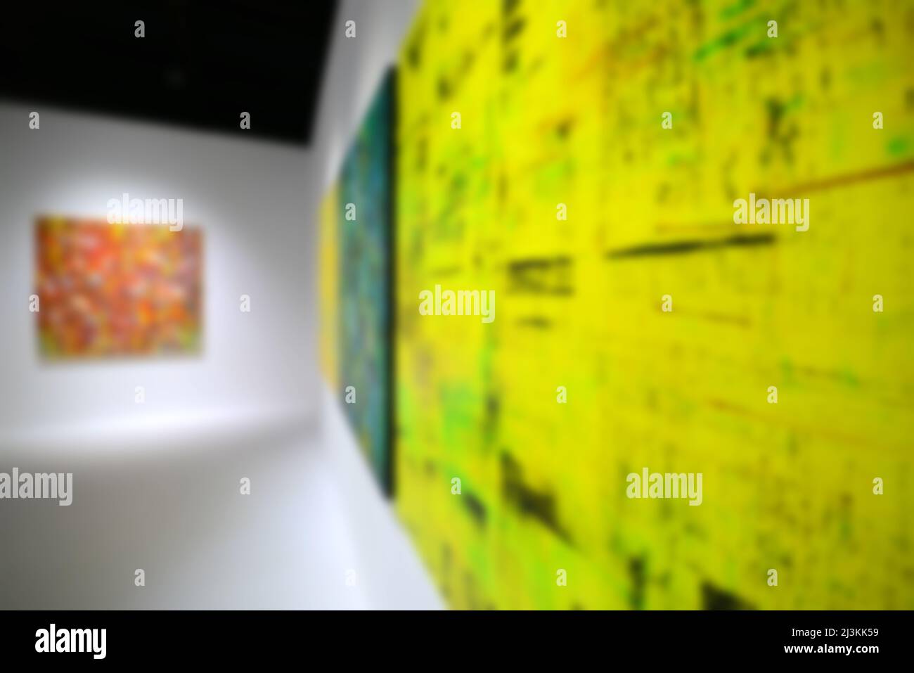 Art gallery generic background. Intentionally blurred editing post ...