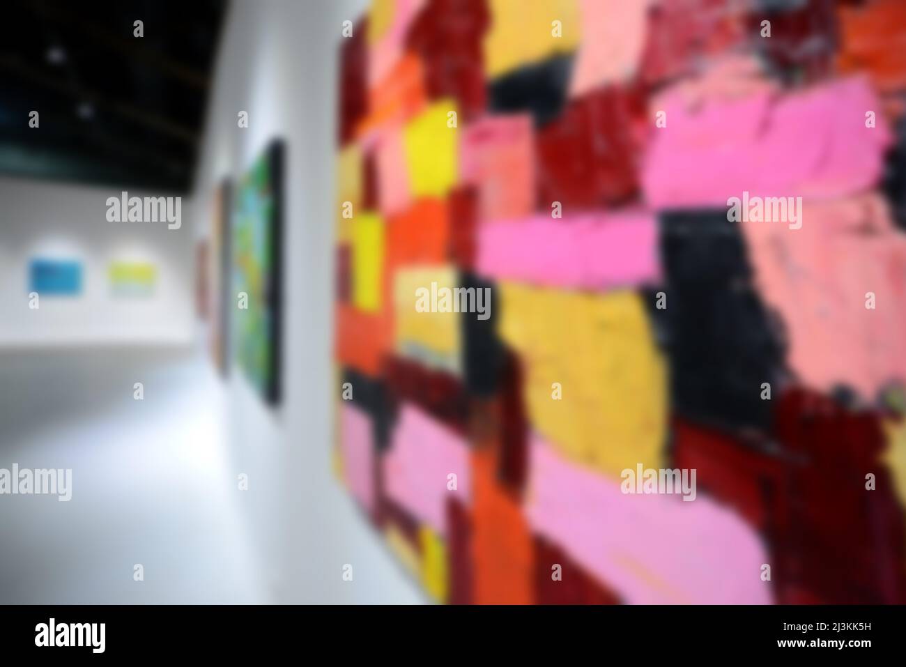 Art gallery generic background. Intentionally blurred editing post ...