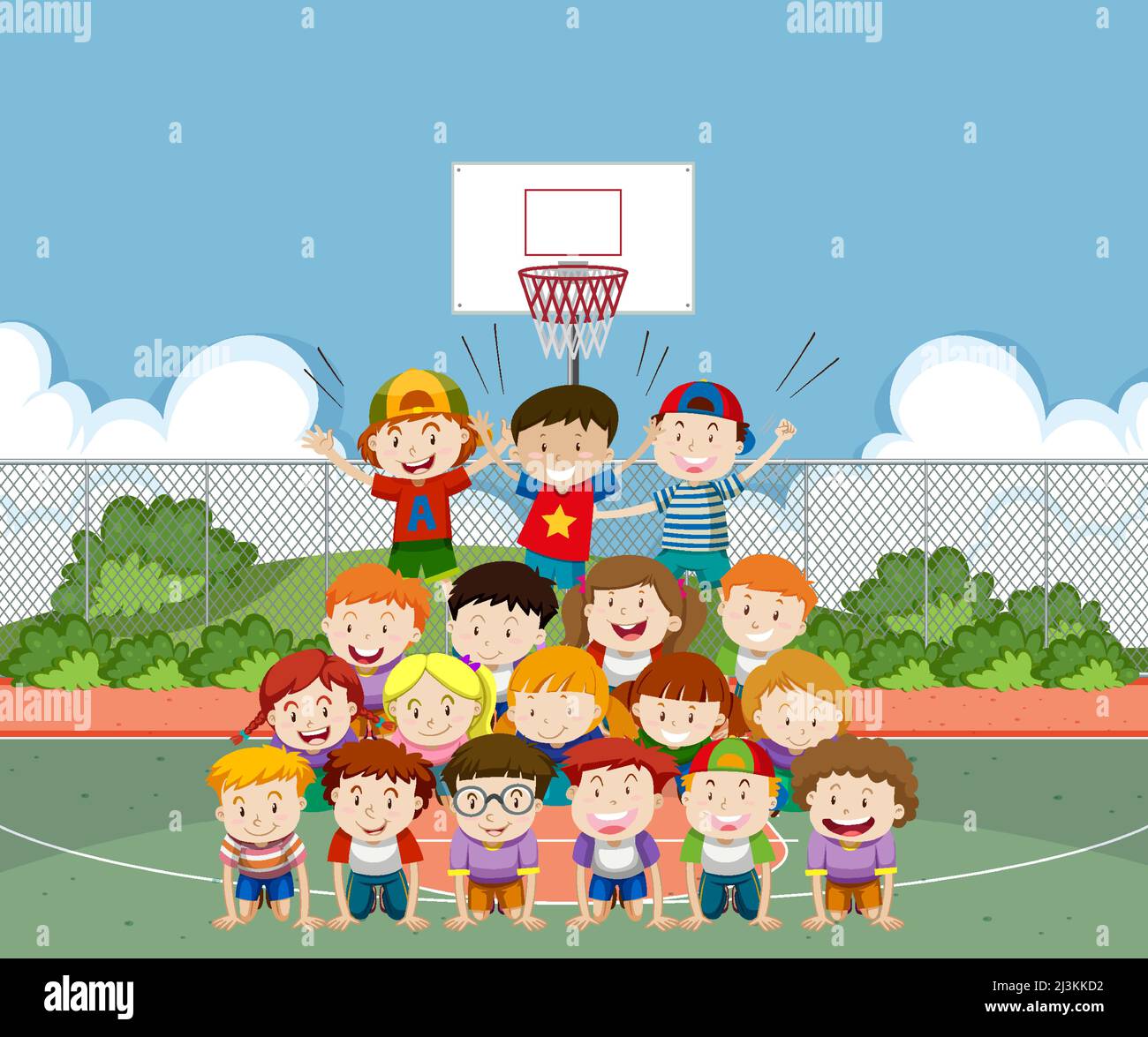 Big group of children illustration Stock Vector Image & Art - Alamy