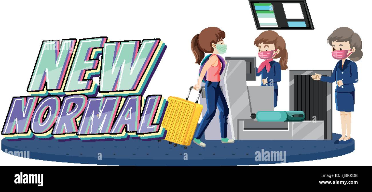 New normal hand drawn lettering logo illustration Stock Vector Image ...