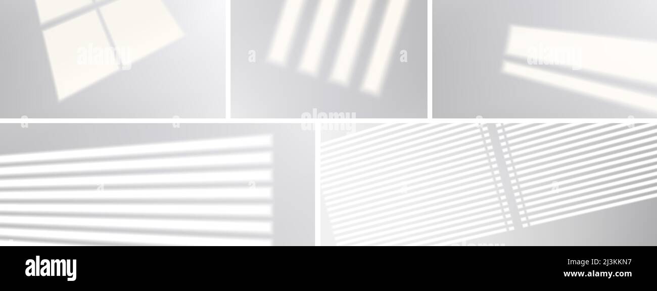Window shadows on wall, floor or ceiling, realistic light blinds ...