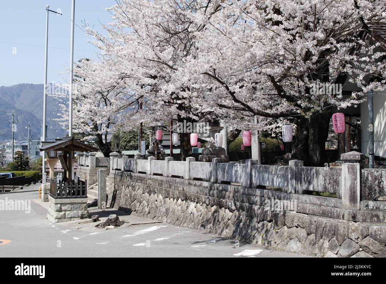 iida, nagano, japan, 2022/08/04 , entrance of the Omiya Suwa Jinja in ...