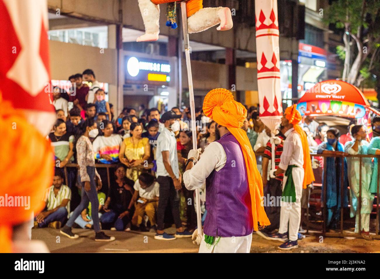 Panaji, Goa, India, March 26th 2022: A medley of colours, folk dancers ...