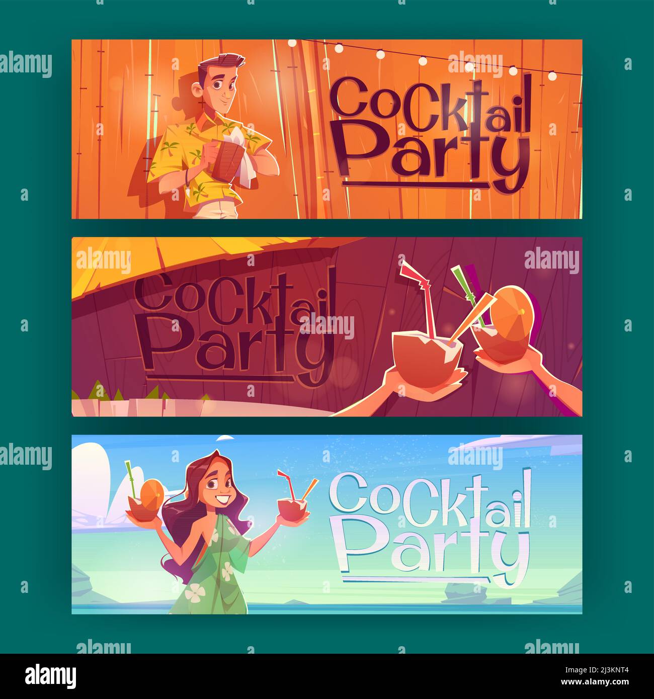 Woman waiter beach Stock Vector Images - Alamy