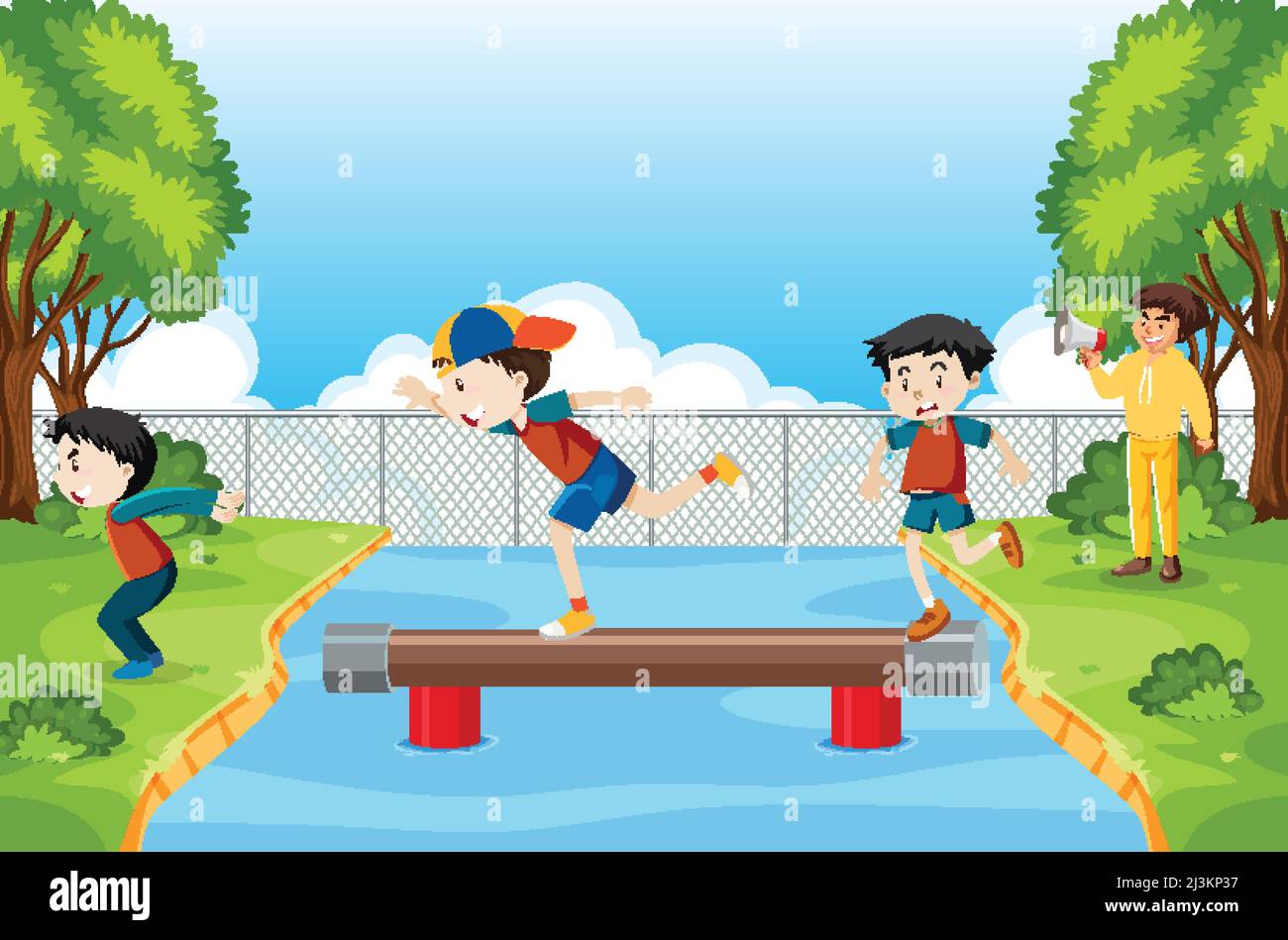 Kids in a school field trip illustration Stock Vector Image & Art - Alamy