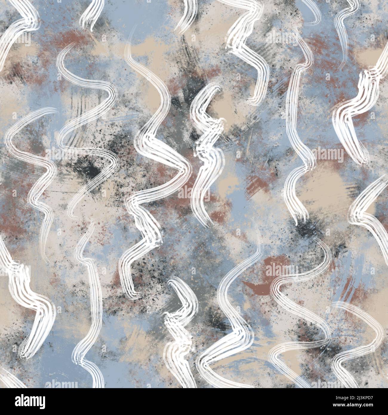 Seamless neutral and white grungy classic abstract surface pattern ...