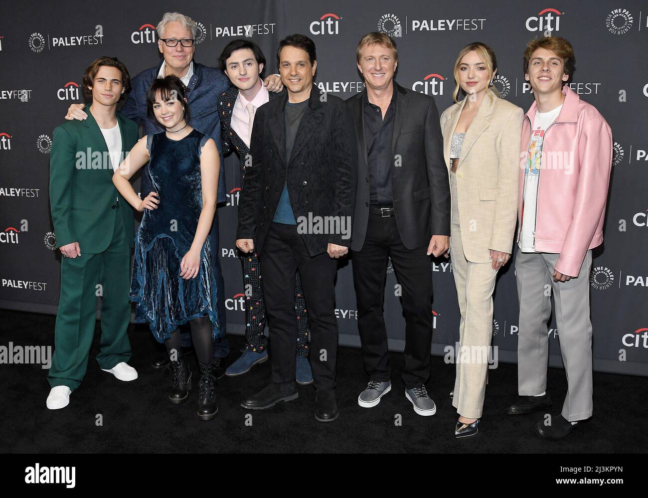 (L-R) COBRA KAI Cast - Tanner Buchanan, Thomas Ian Griffith, Mary ...