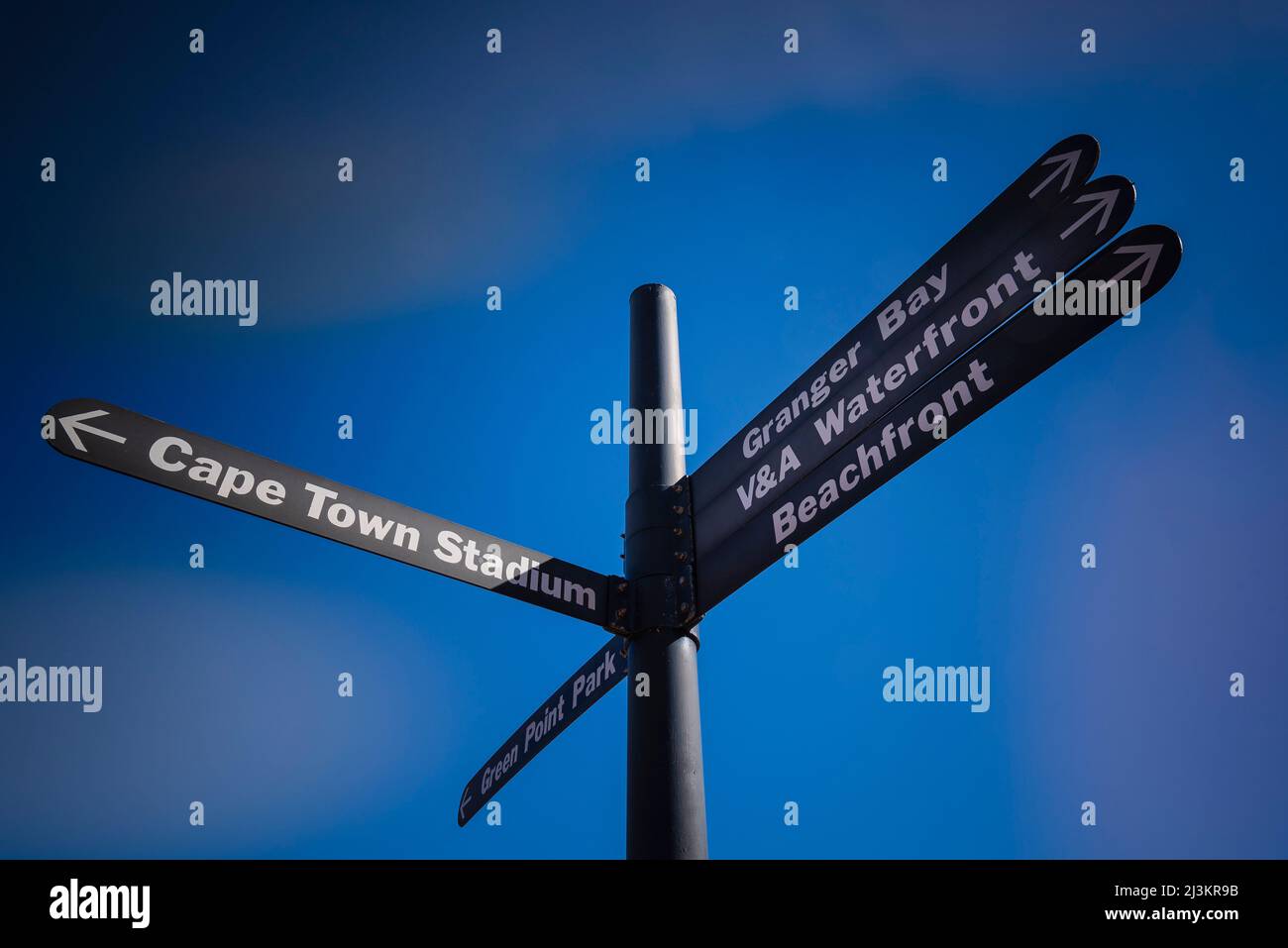 Destination signpost at Cape Town, South Africa; Cape Town, Western ...