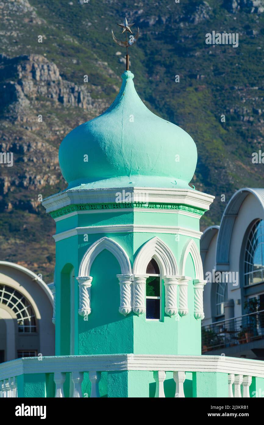 Green Minaret of Mosque in the Bo-Kaap district, Cape Town; Cape Town ...