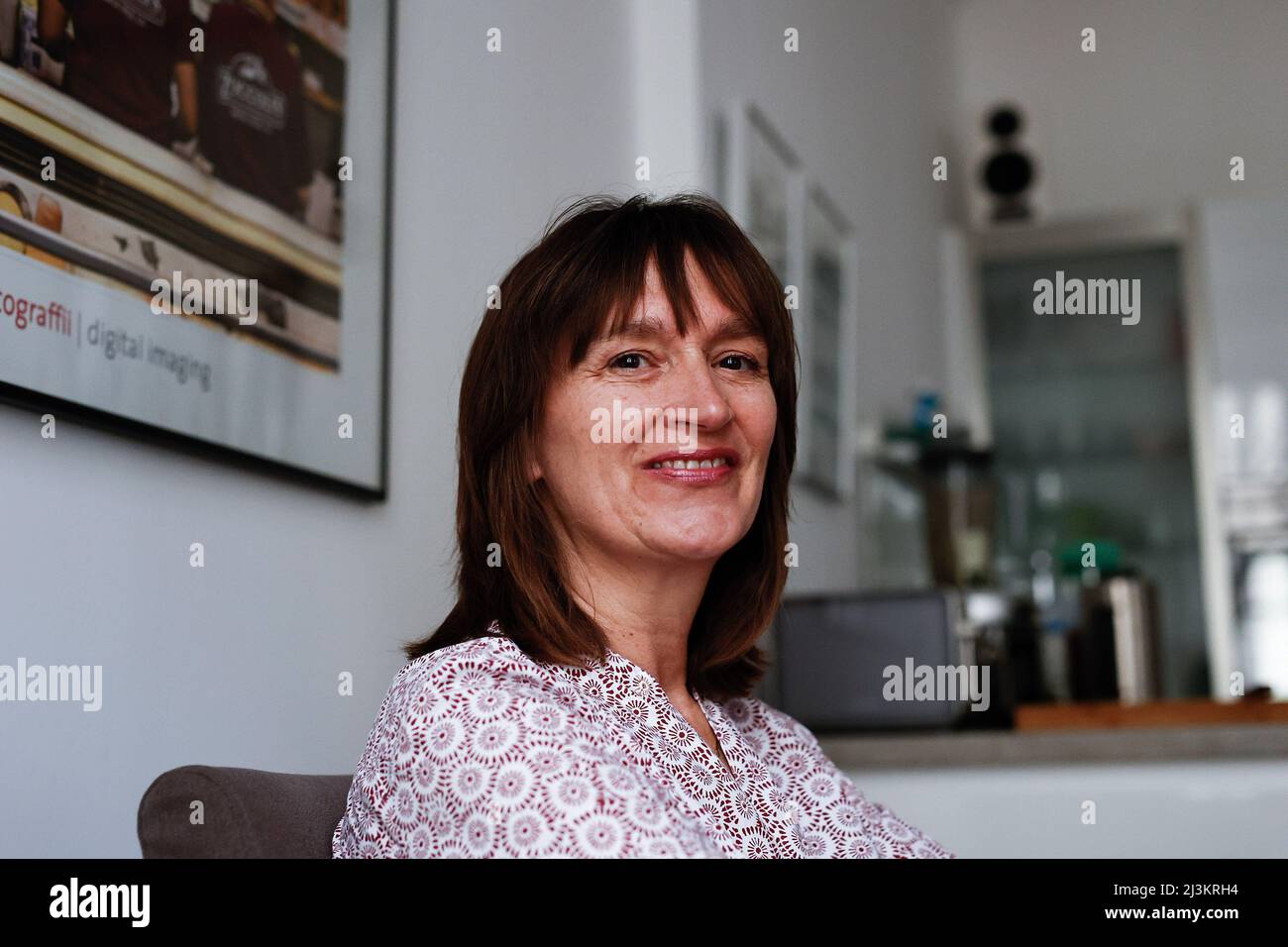 Berlin, Germany. 30th Mar, 2022. Elke Tesche, travel blogger, talks ...