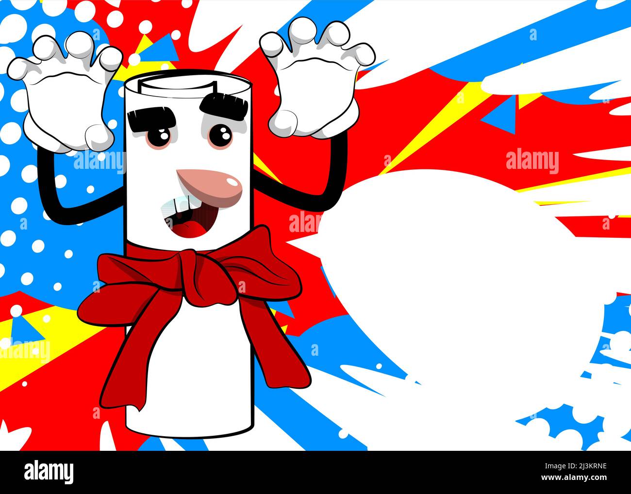 Rolled paper with red ribbon as a diploma is trying to scare you ...