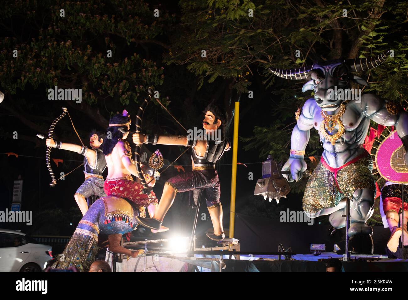 Panaji, Goa, India, March 26th 2022: A medley of colours and float ...