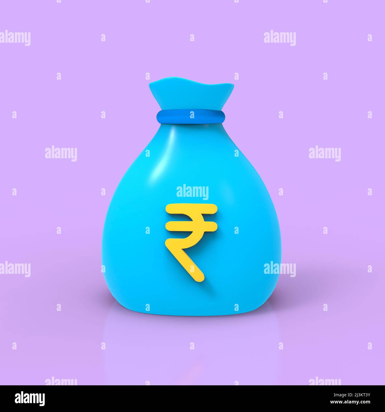3D illustration of money bag with Rupee symbol on it Stock Photo - Alamy