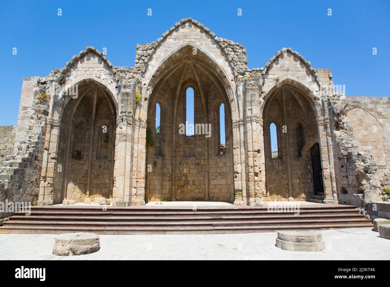 Virgin Mary of the Burgh Church, Old Town Rhodes in Greece; Rhodes ...