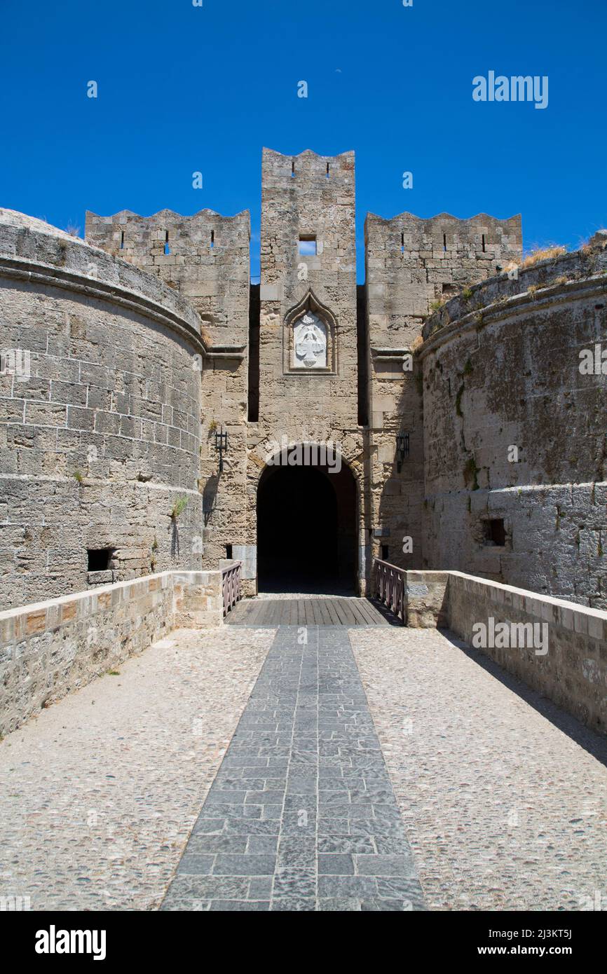 Gate d'Amboise, Old Town Rhodes in Greece; Rhodes, Dodecanese, Greece ...