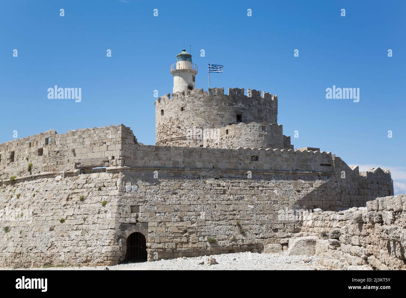 Fort of Saint Nicholas; Rhodes, Dodecanese, Greece Stock Photo - Alamy