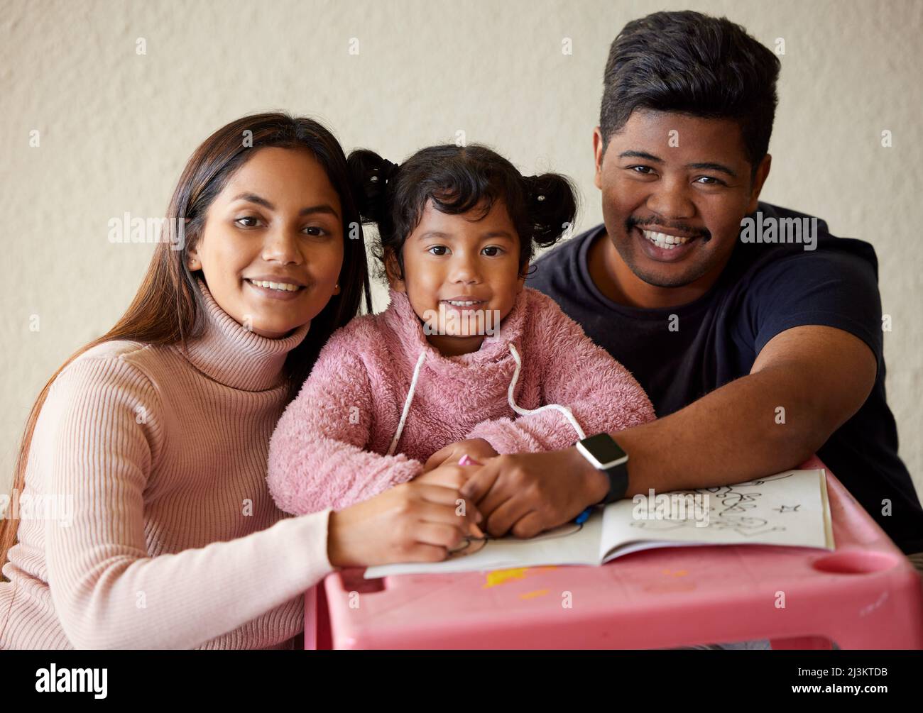 Theses are precious moments with our daughter. Shot of a young parents ...