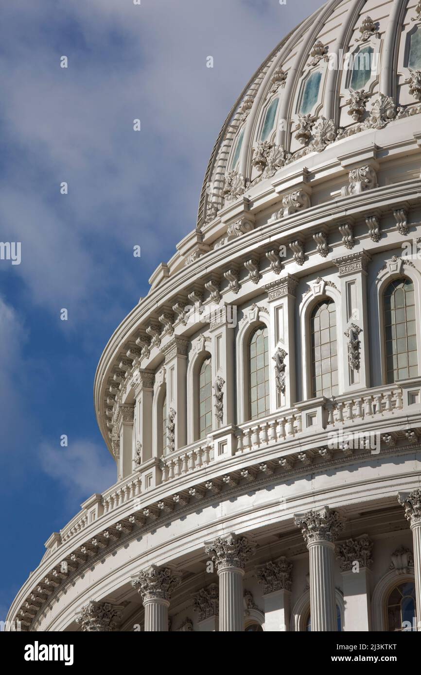 Dome of the Capitol, viewed from the East side, Washington DC, USA ...