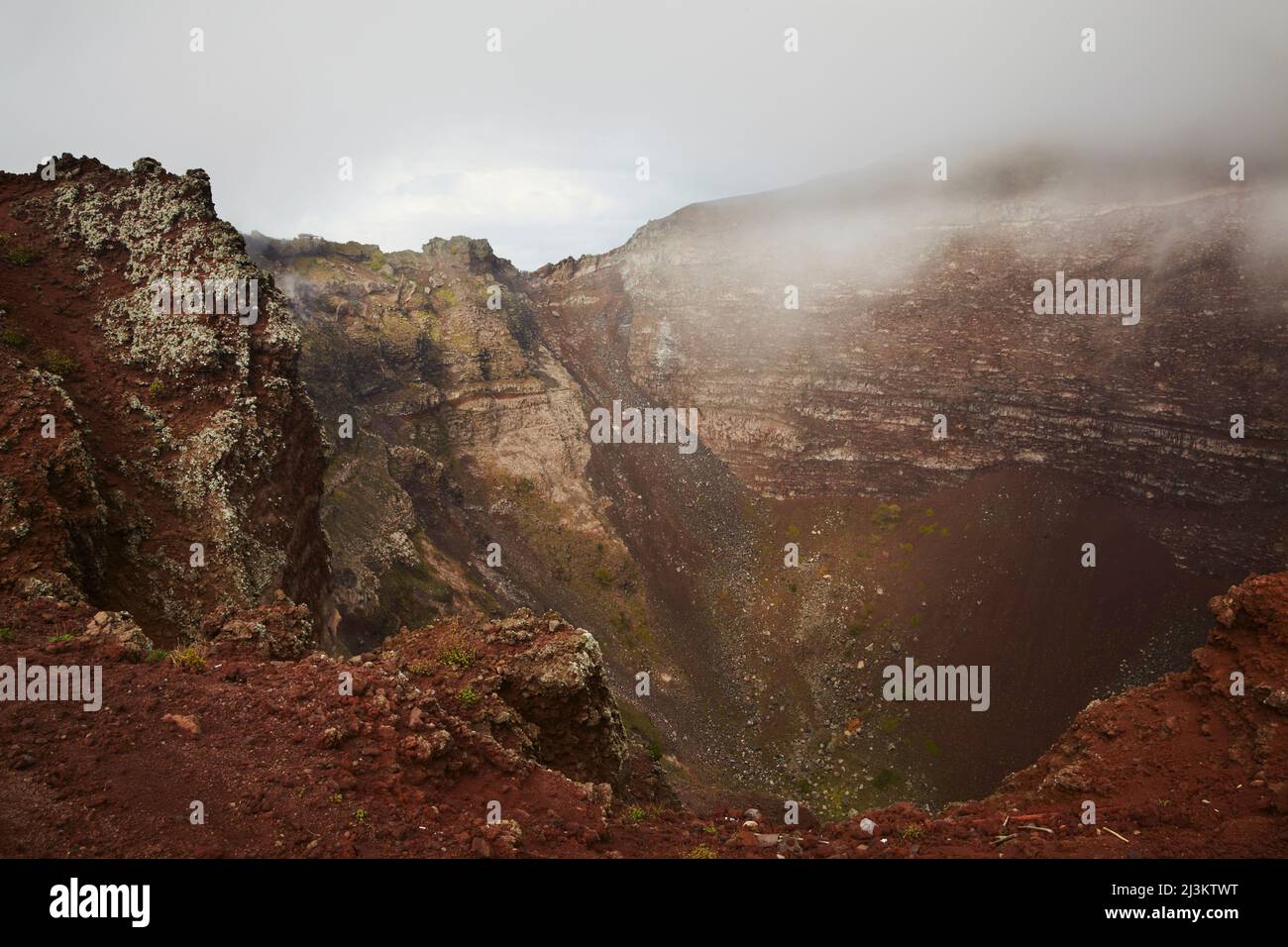 Summit crater of Mount Vesuvius, near Naples, Italy; Italy Stock Photo ...