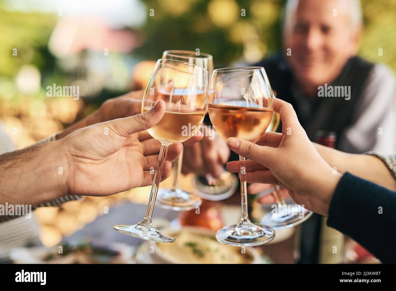 Heres to many more gatherings like this. Shot of a group unrecognizable ...