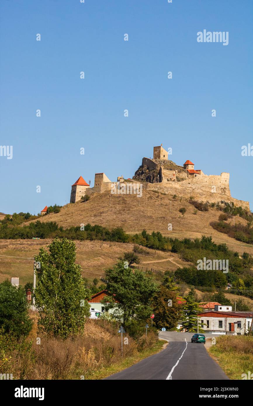 Famous Rupea fortress in Transylvania, Romania. Rupea Citadel (Cetatea ...
