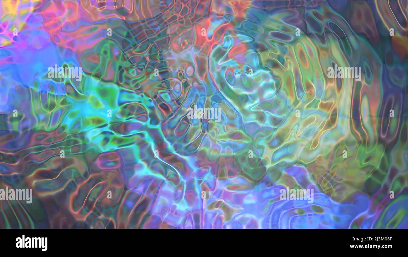 Abstract luminous iridescent liquid background. Design, art Stock Photo ...