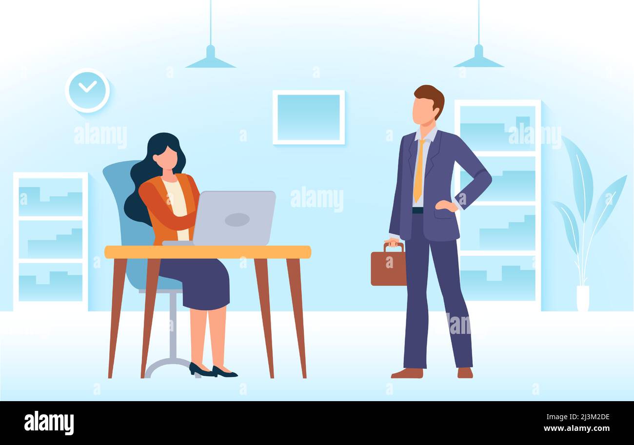 Recruiter applicant Stock Vector Images - Alamy