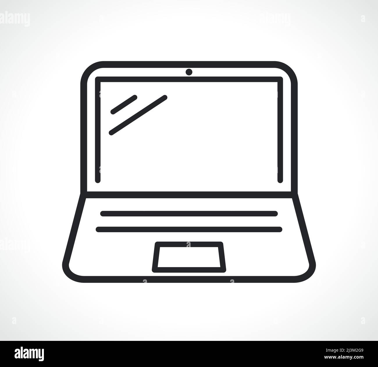 Laptop computer logo outline icon hi-res stock photography and images ...