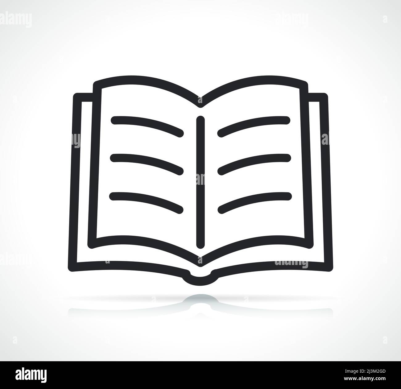 open book thin line icon isolated design Stock Vector Image & Art - Alamy