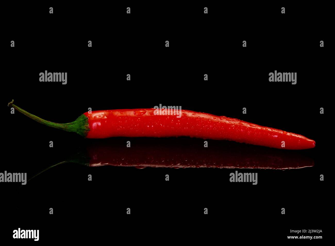 Chilli peppers on a black background. Fresh red hot chilli pepper Stock ...