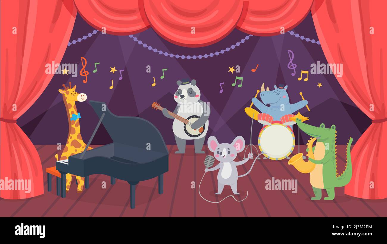 Theater stage cartoon hi-res stock photography and images - Alamy