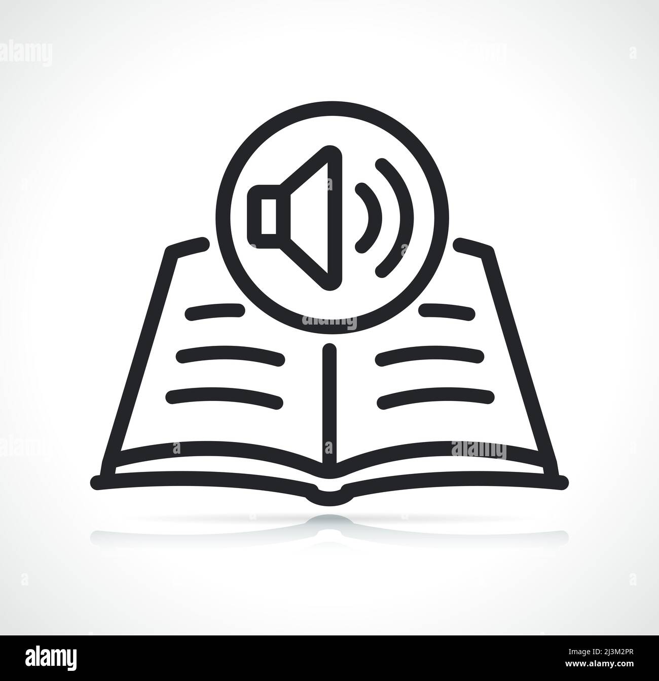 Black line audio book icon Stock Vector Images - Alamy