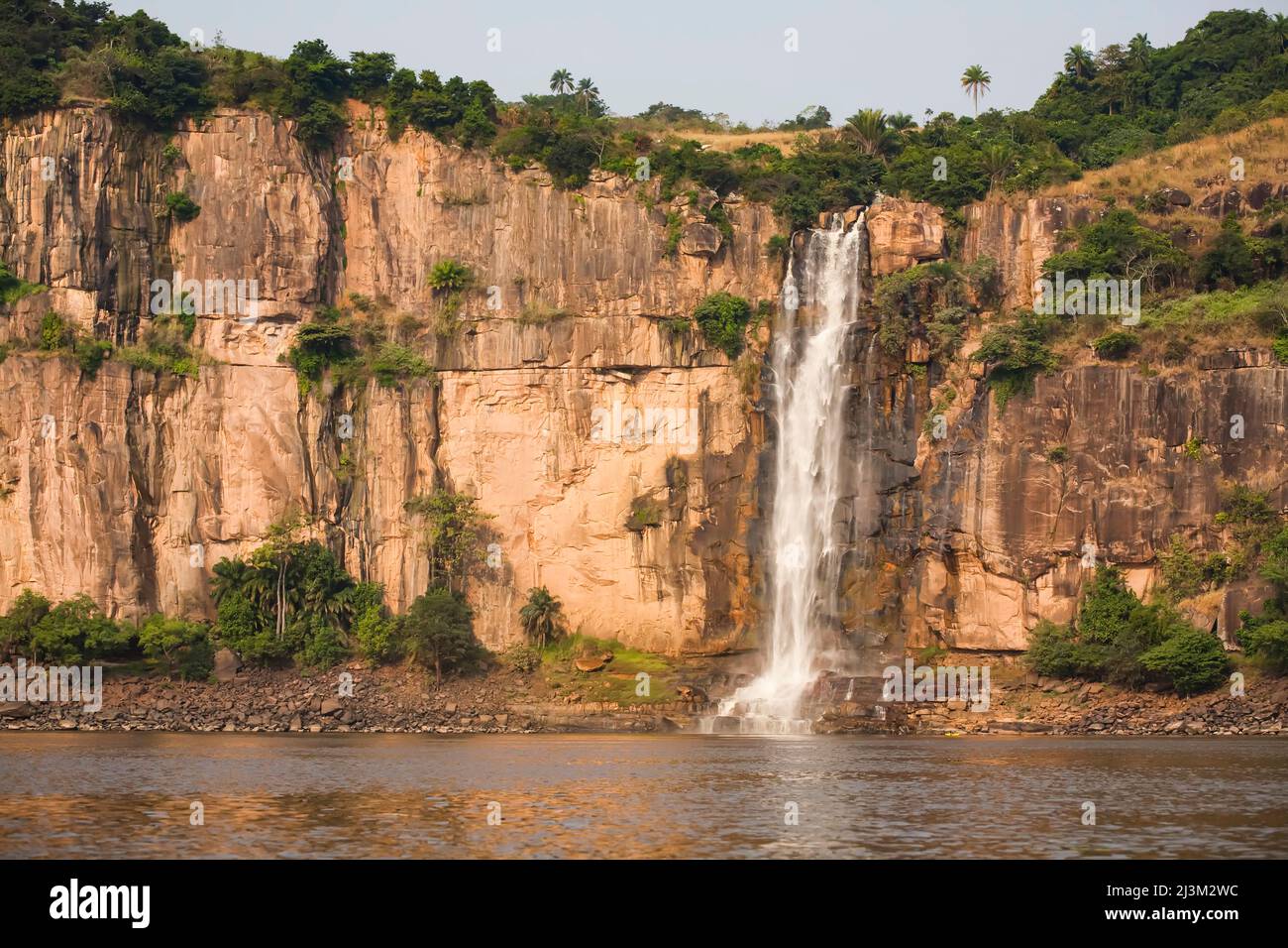 A big waterfall in the String of Pearls section of the Congo River ...