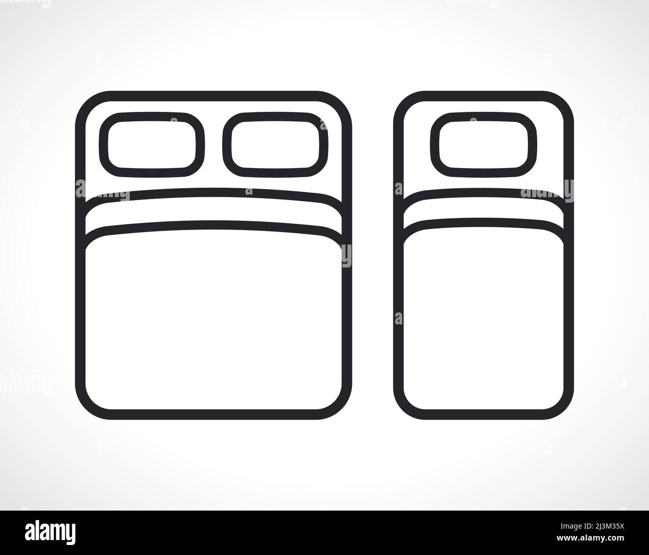 Bed bedroom thin line hi-res stock photography and images - Alamy