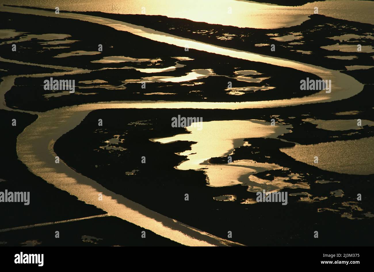 Aerial view of Blackwater National Wildlife Refuge.; Chesapeake Bay ...