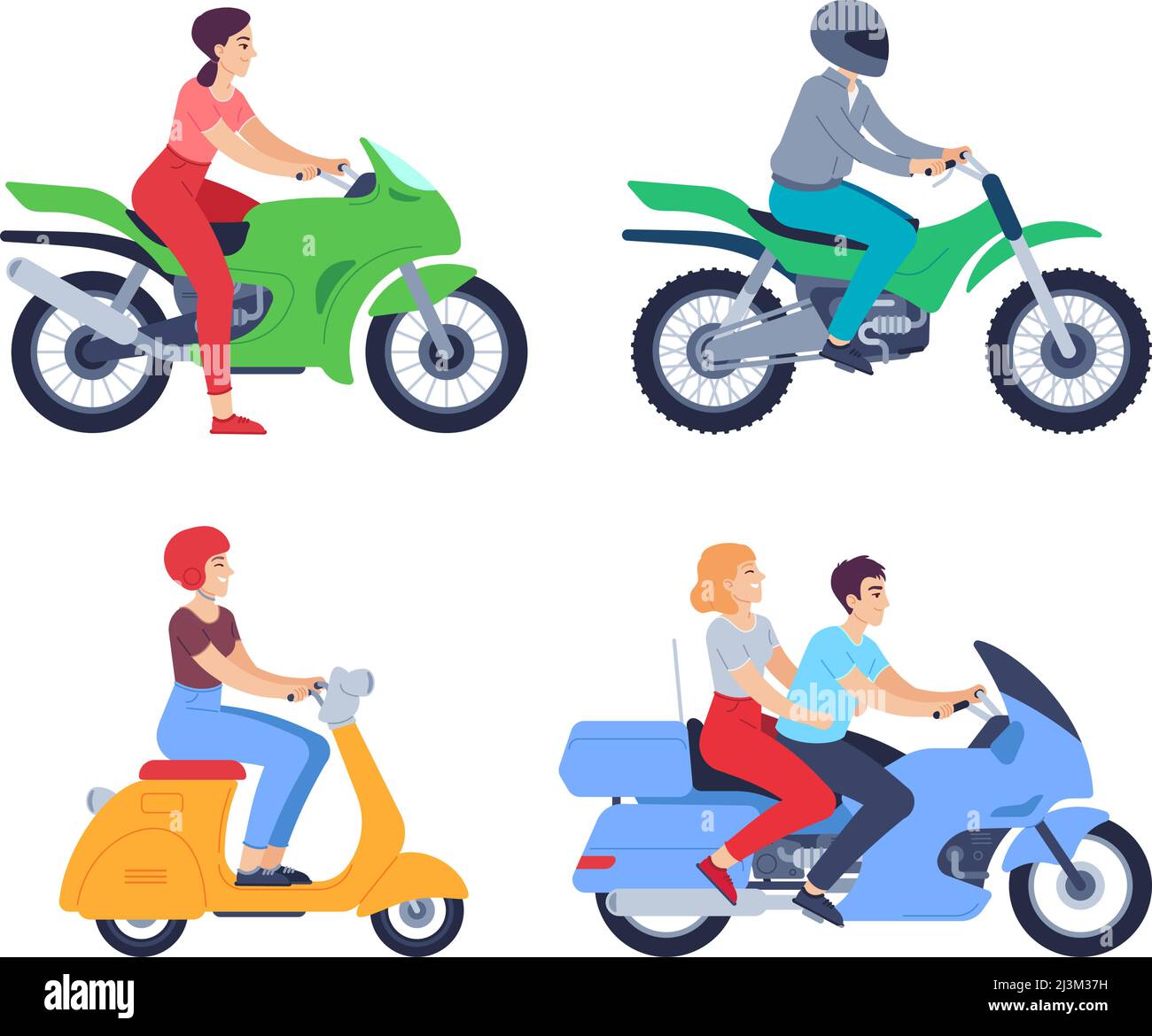 Motorcycle riding rider riders Stock Vector Images - Alamy